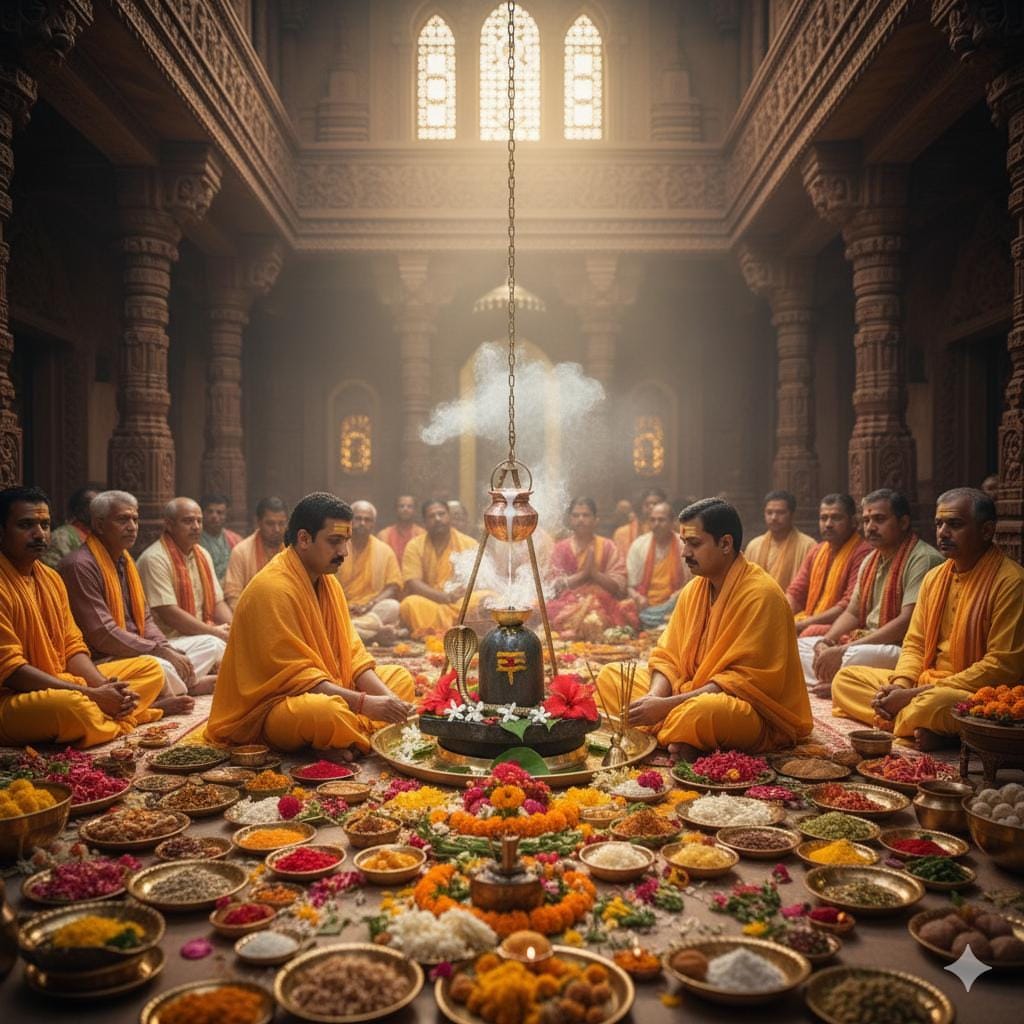 book pandit ji for Rudrabhishek puja - Kavya Creation